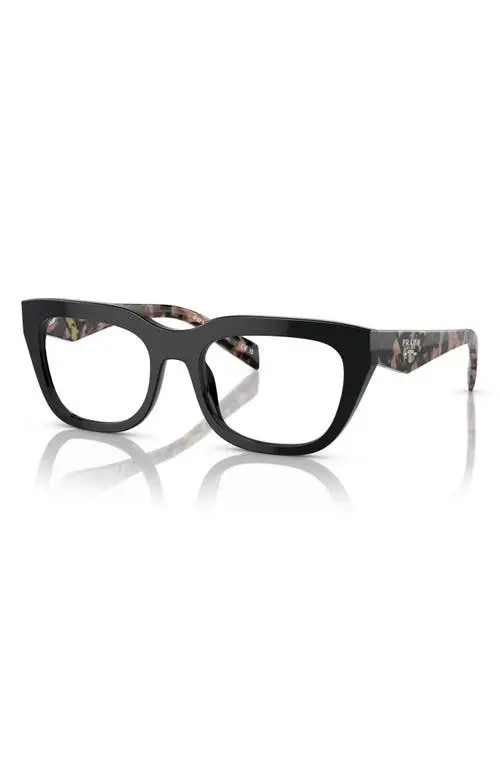 Prada Rectangular Acetate Eyeglasses - Black