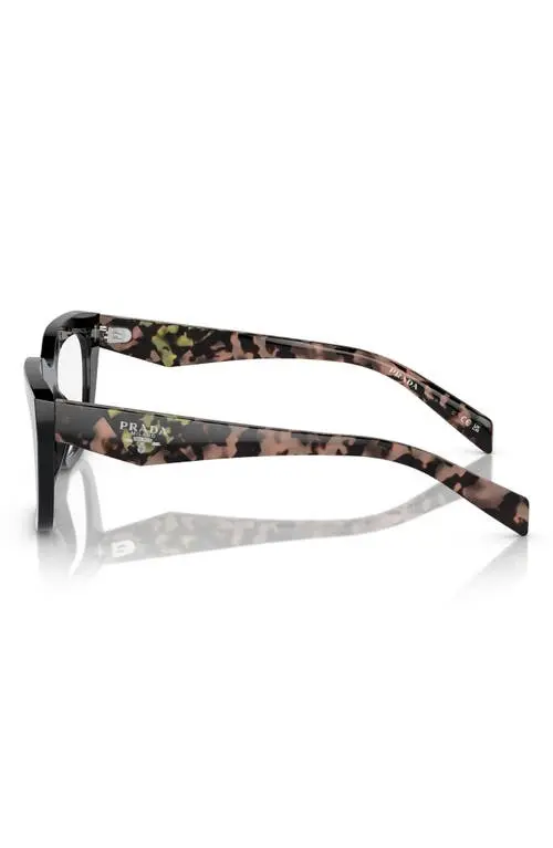 Prada Rectangular Acetate Eyeglasses - Black