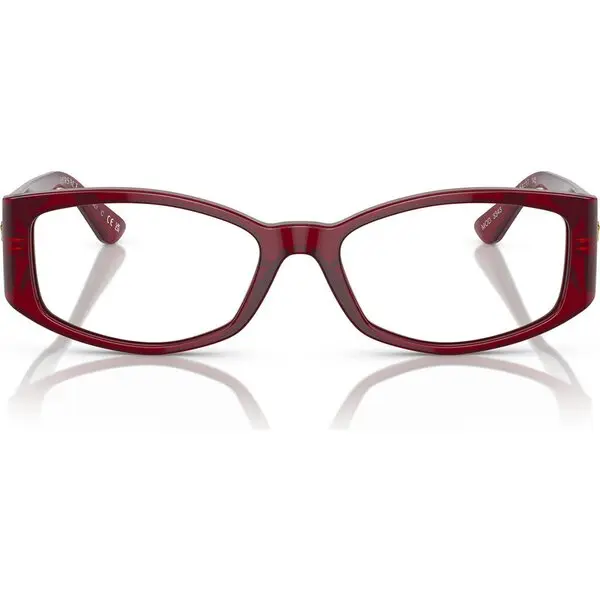 Versace 52mm Irregular Optical Glasses - Bordeaux
