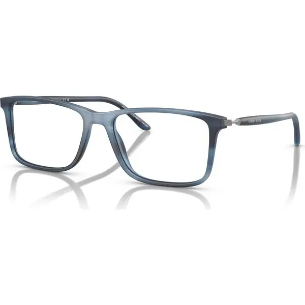 Giorgio Armani 56mm Rectangle Full Rim Optical Glasses - Blue