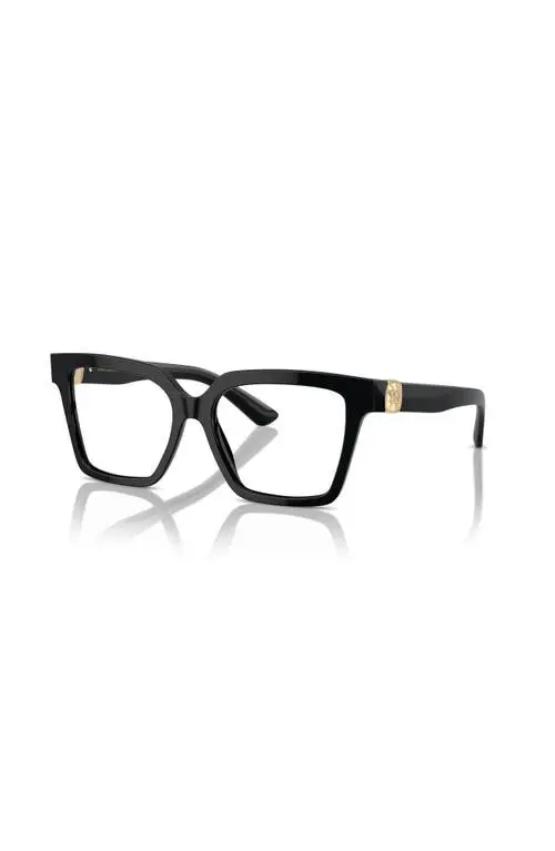 Dolce & Gabbana 53mm Square Optical Eyeglasses - Black