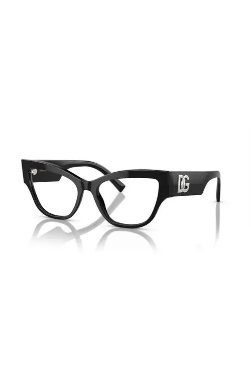 Dolce & Gabbana 55mm Cat Eye Optical Glasses - Black