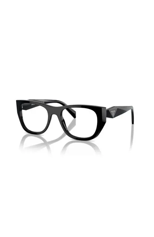 Prada 50mm Irregular Optical Glasses - Black