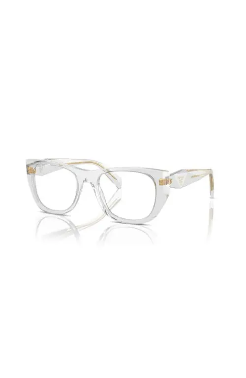 Prada 50mm Irregular Optical Glasses - Grey