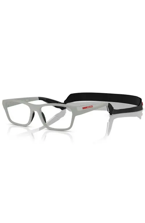 Prada 54mm Rectangle Eyeglasses - Grey