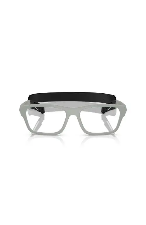 Prada 54mm Rectangle Eyeglasses - Grey