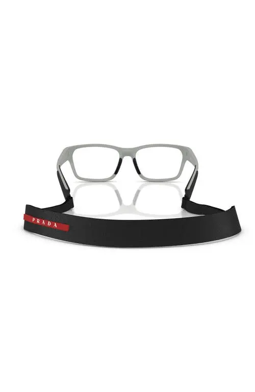 Prada 54mm Rectangle Eyeglasses - Grey