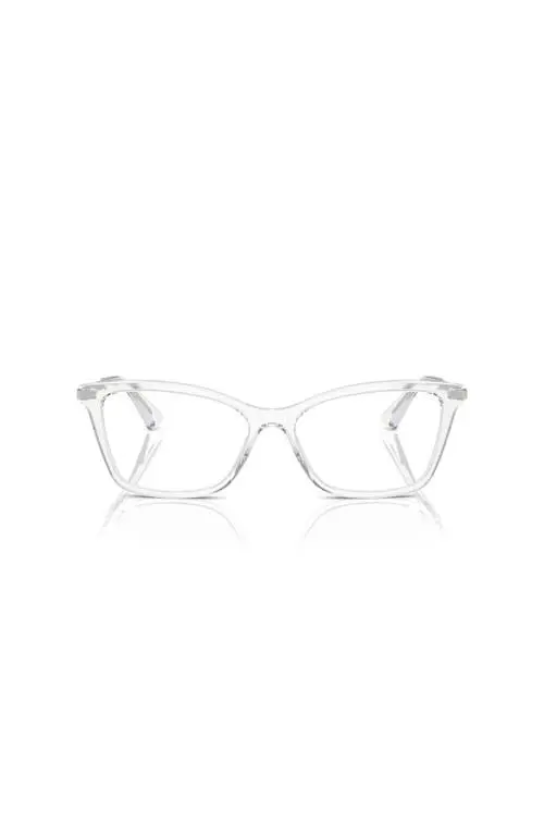 Dolce & Gabbana 54mm Rectangle Full Rim Eyeglasses - Transparent
