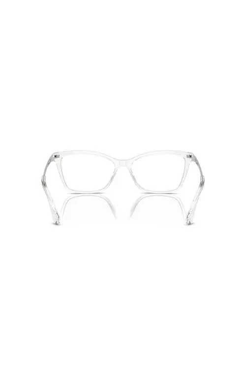 Dolce & Gabbana 54mm Rectangle Full Rim Eyeglasses - Transparent