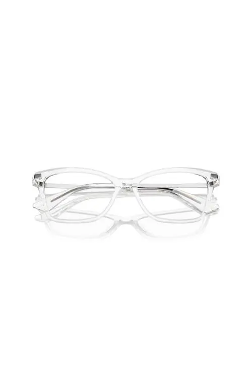 Dolce & Gabbana 54mm Rectangle Full Rim Eyeglasses - Transparent
