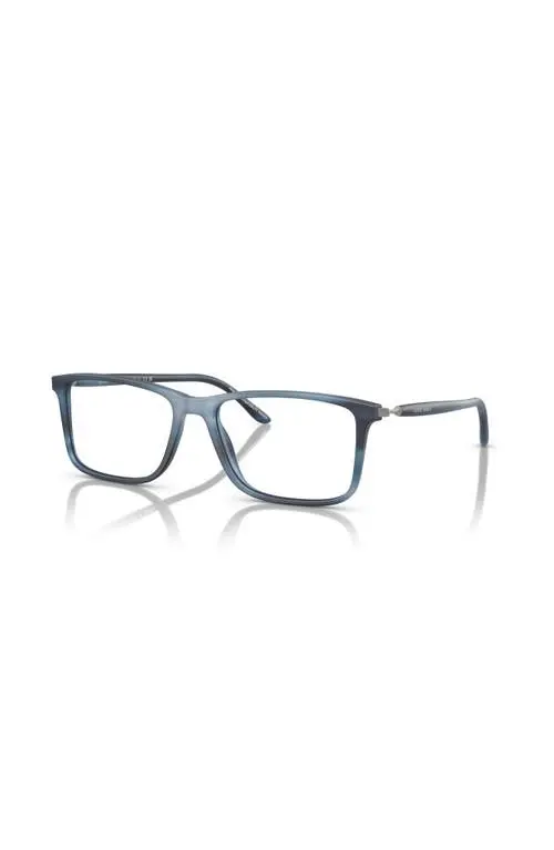Giorgio Armani 54mm Rectangle Full Rim Optical Glasses - Blue
