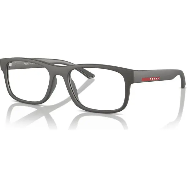 Prada 54mm Rectangle Optical Glasses - Silver