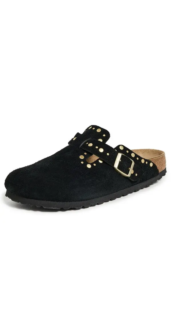 BIRKENSTOCK Boston Rivet Sandals - Black