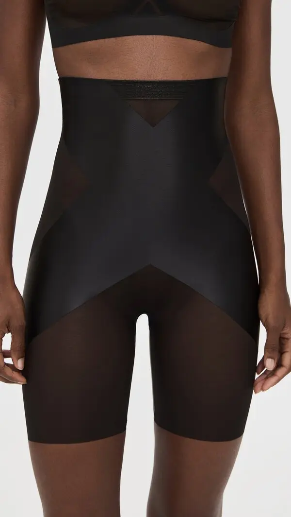 Spanx High-waisted Booty-lifting X Mid Thigh Shorts