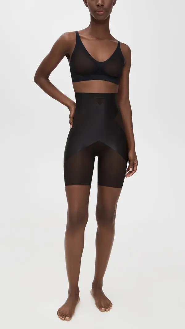Spanx High-waisted Booty-lifting X Mid Thigh Shorts