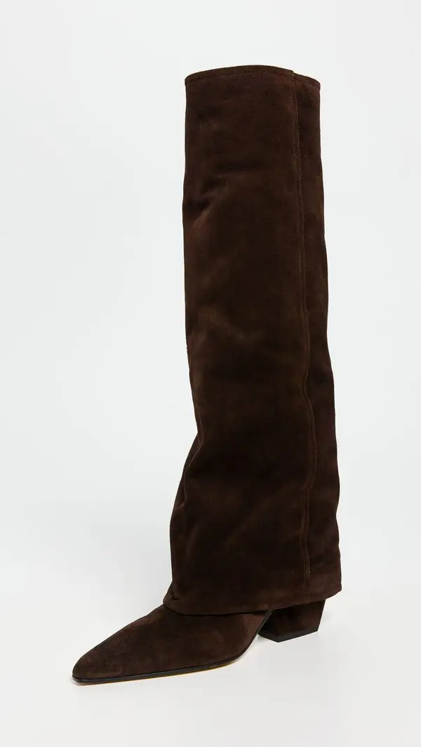 Paris Texas Jane Fold-over Suede Boots