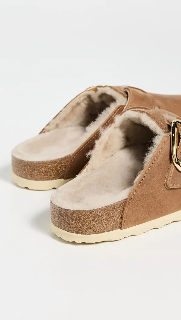 BIRKENSTOCK Boston Big Buckle Shearling Clogs