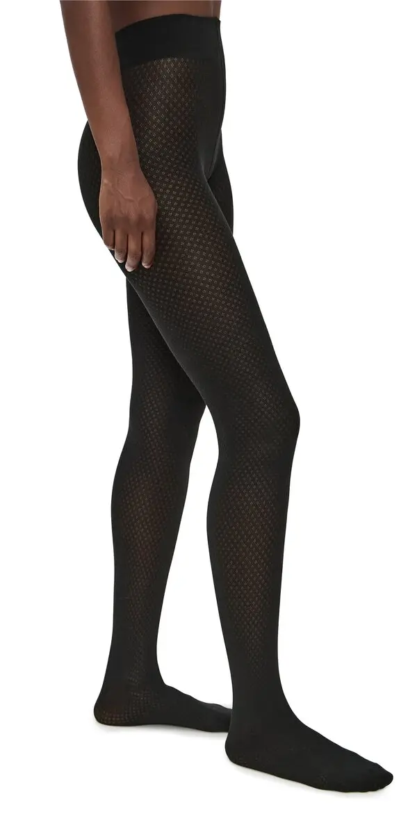 Wolford Cotton Dot Tights - Black