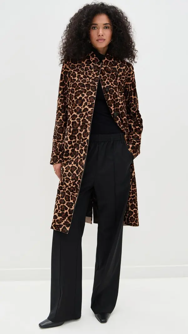 LA LIGNE Caro Print Calf Hair Coat