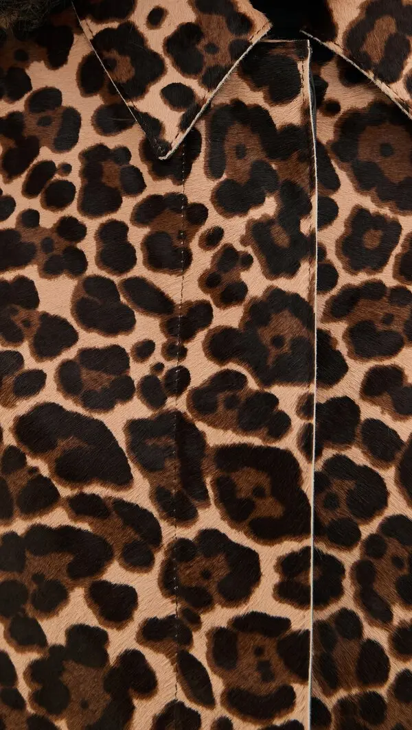 LA LIGNE Caro Print Calf Hair Coat