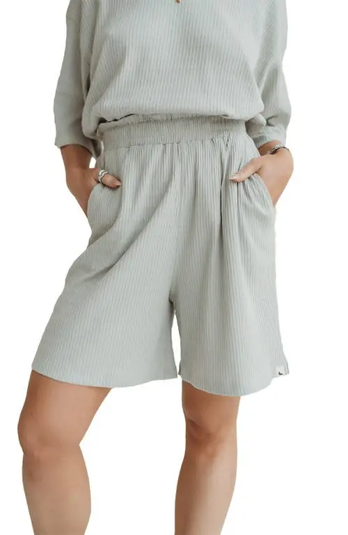 TURTLEDOVE LONDON Organic Cotton Ribbed Shorts