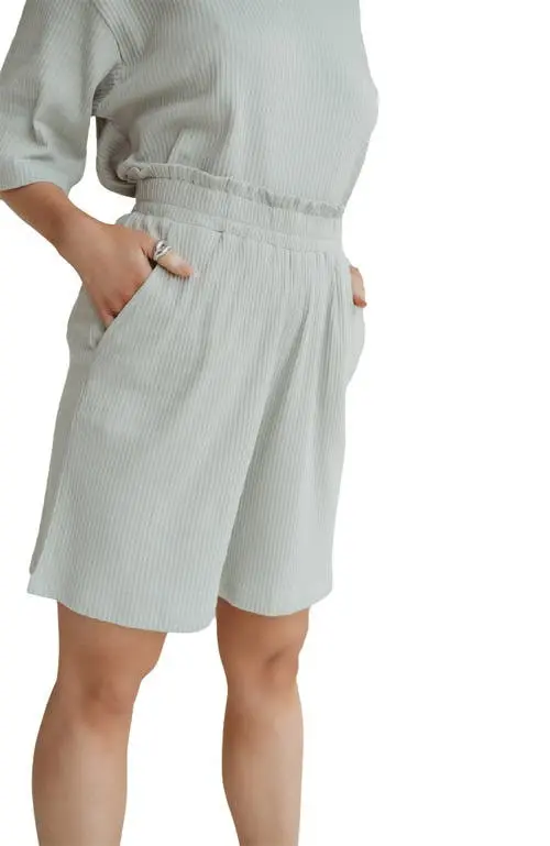 TURTLEDOVE LONDON Organic Cotton Ribbed Shorts