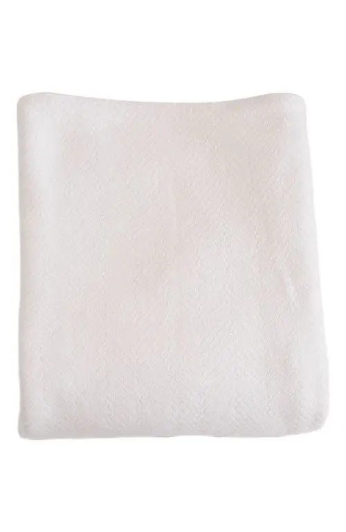 EVANGELINE Herringbone Blankets - Bright White
