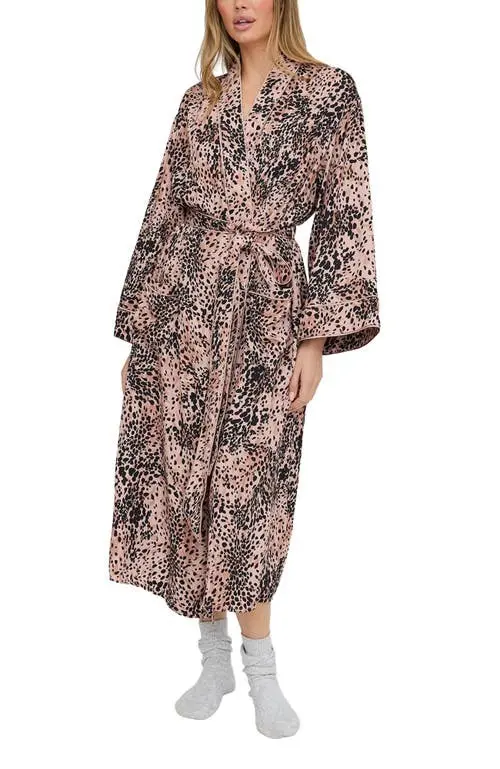 LILY AND LIONEL Corina Long Sleeve Robe - Brown