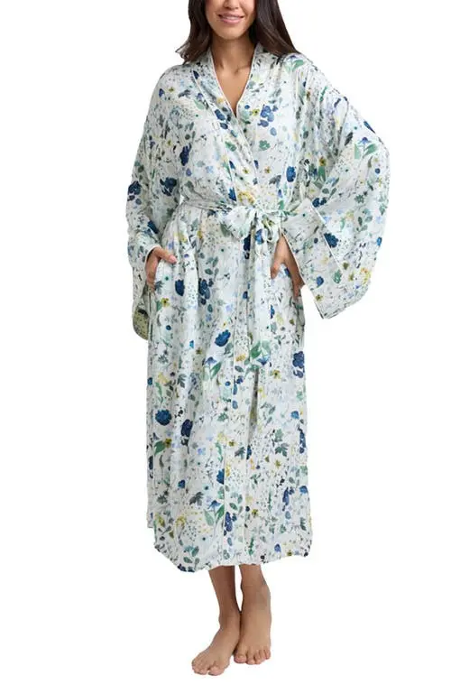 LILY AND LIONEL Corina Long Sleeve Robe - White Multi
