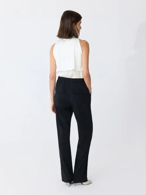 CALLAS MILANO Relaxed Fit Pull-on Pant - Black