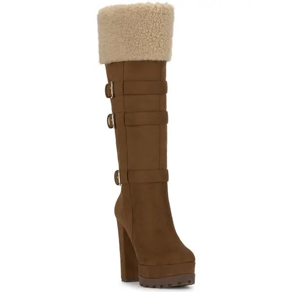 Jessica Simpson Imerald Platform Knee High Boots - Safari Brown
