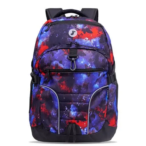 J WORLD Atom Laptop School Backpack - Galaxy