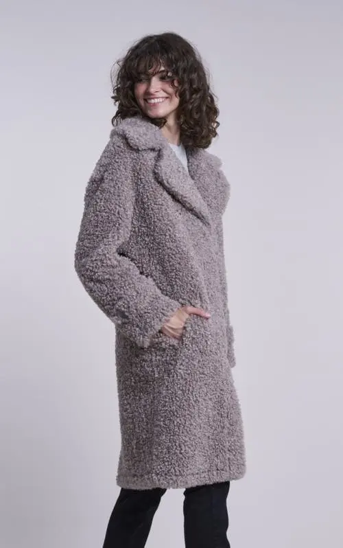 BLUE DUCK Faux Fur Midi Coat