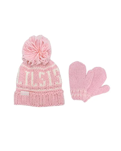 BITS & BOWS Bobble Beanie - Pink
