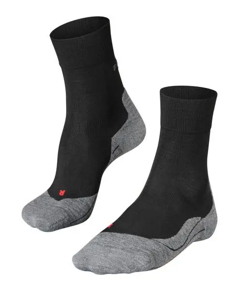Falke Ru4 Endurance Wool Running Crew Socks - Black-mix