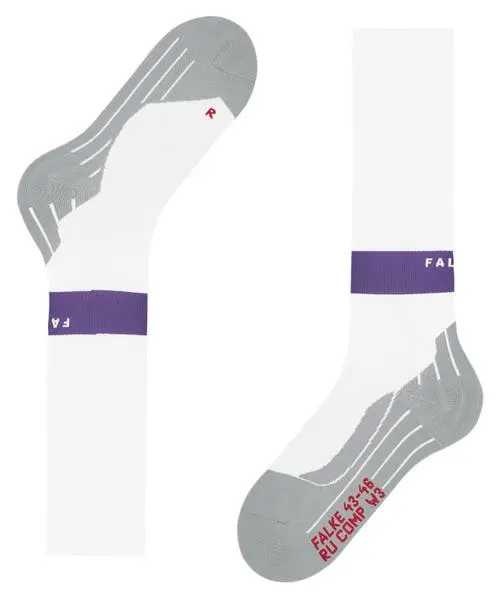 Falke Ru Compression Energy Running Socks - White/ W2