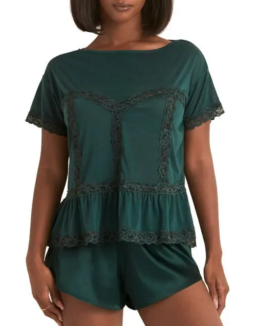 ADORE ME Patrice Pajama Set - Dark Green