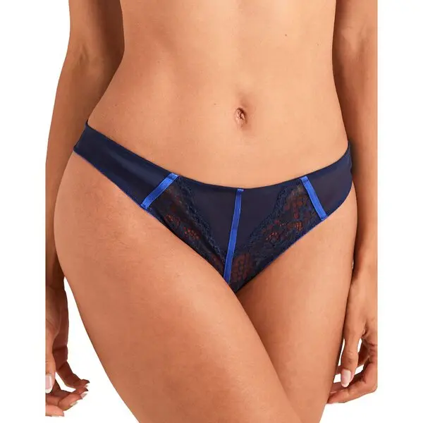 ADORE ME Chevelle Crotchless Panties - Dark Blue