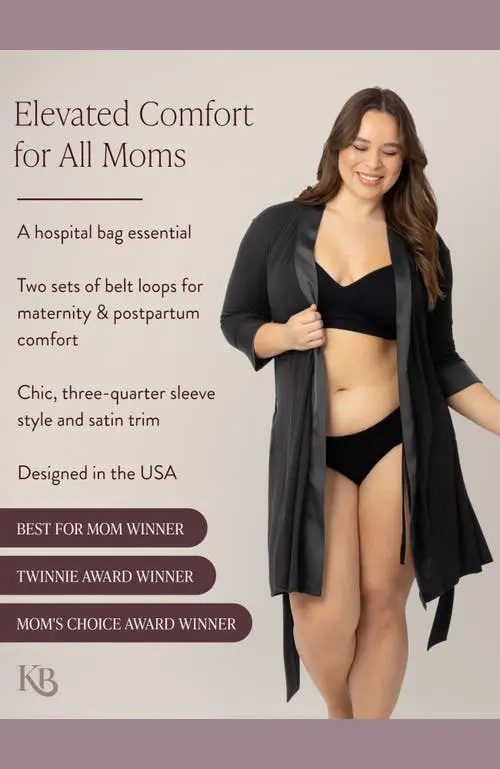 KINDRED BRAVELY Emmaline Robe- Fits 1x/2x - Black
