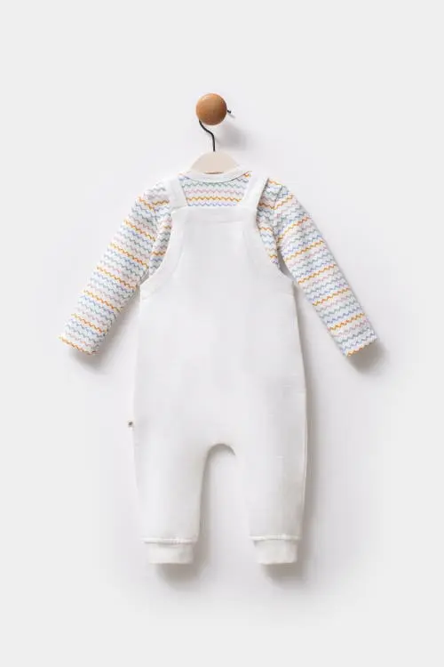 MOI NOI Zigzag Overalls Set