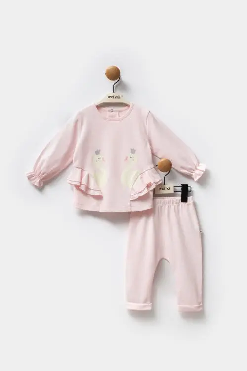 MOI NOI Swan Ruffle Outfit Set