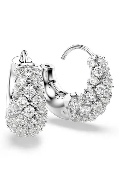 SWAROVSKI Sublima Crystal Huggie Hoop Earrings