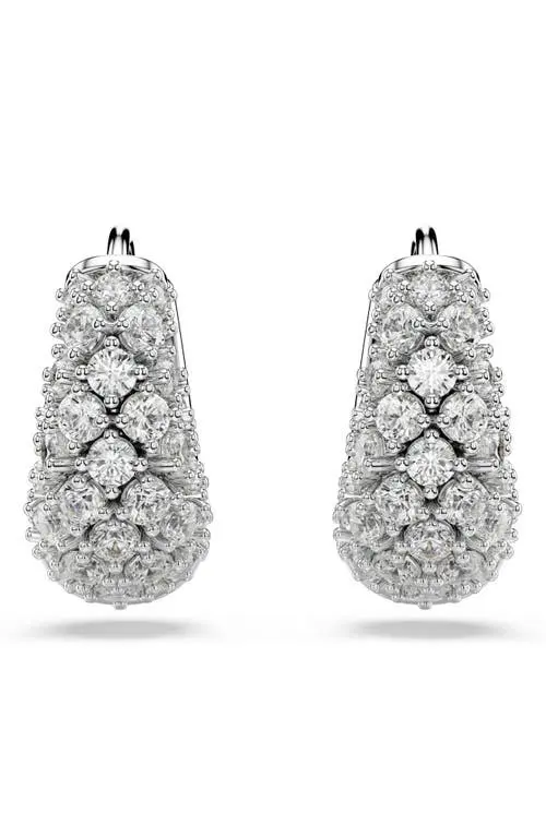 SWAROVSKI Sublima Crystal Huggie Hoop Earrings