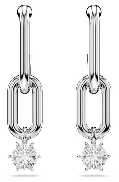 SWAROVSKI Constella Crystal Drop Earrings - Rhodium/white