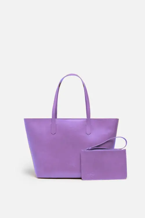 SILVER & RILEY Manila All Purpose Large Leather Carryall Tote Bag
