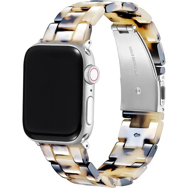 POSH TECH Claire Resin Link Band For Apple Watch - Light Natural Tortoise