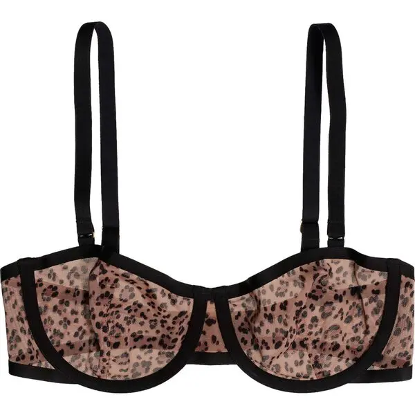 CUUP The Balconette Mesh Underwire Bra - Leopard