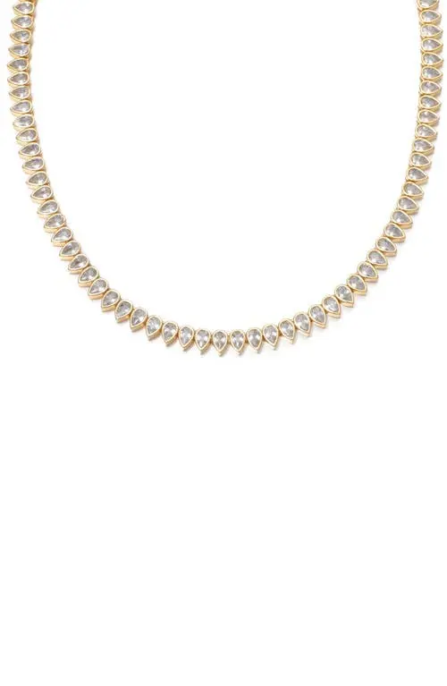 ST. MORAN Pear Crystal Collar Necklace