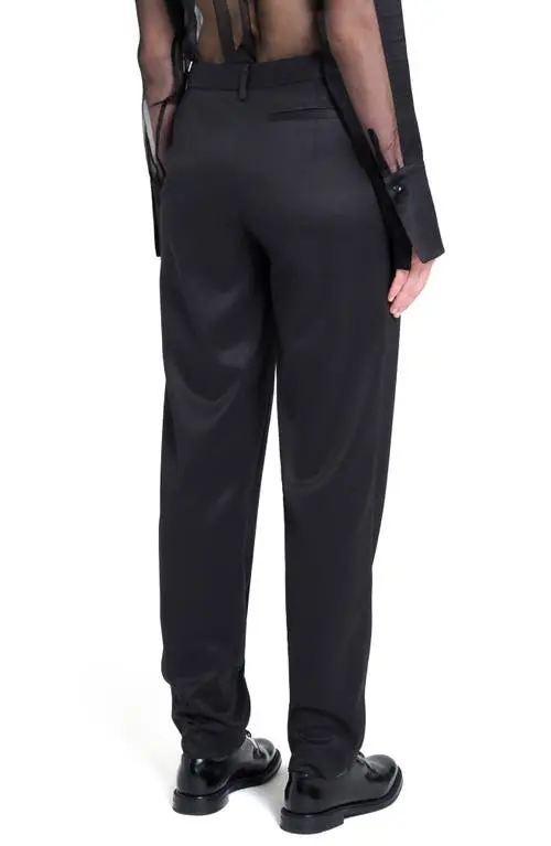 TWP Harrison Stretch Wool Tapered Leg Pants - Black