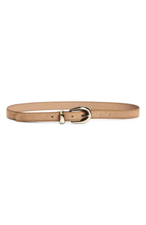 Treasure & Bond Suede Belt - Tan- Brass